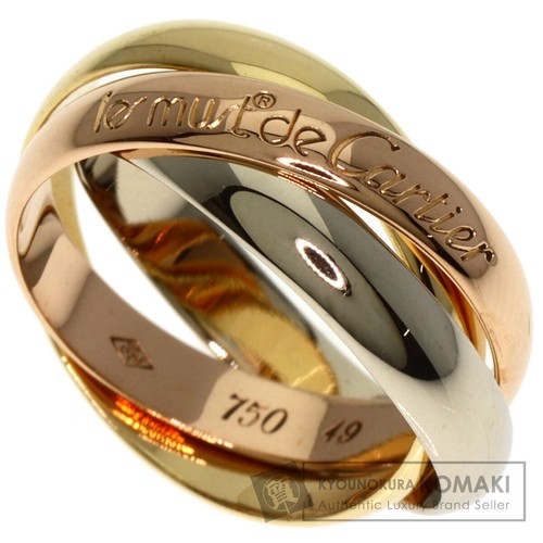 Cartier #5 Trinity Ring K18 Yellow Gold Used | eBay