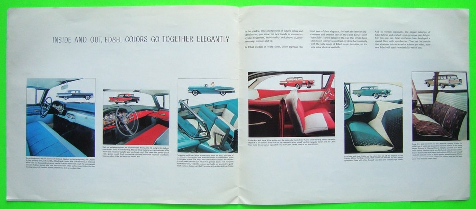1959 EDSEL COLOSSAL PRESTIGE 32-pg COLOR CATALOG Brochure CONVERTIBLES ...
