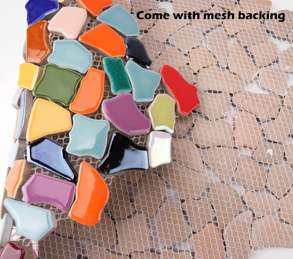 Vibrant Broken Ceramic Tiles for Crafts Mosaics,Irregular Polished ...