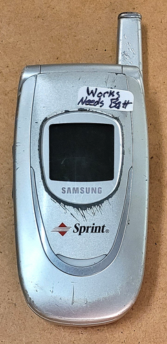 Samsung SPH-A620 - Silver ( Sprint ) Rare Cellular Flip Phone - Works ...