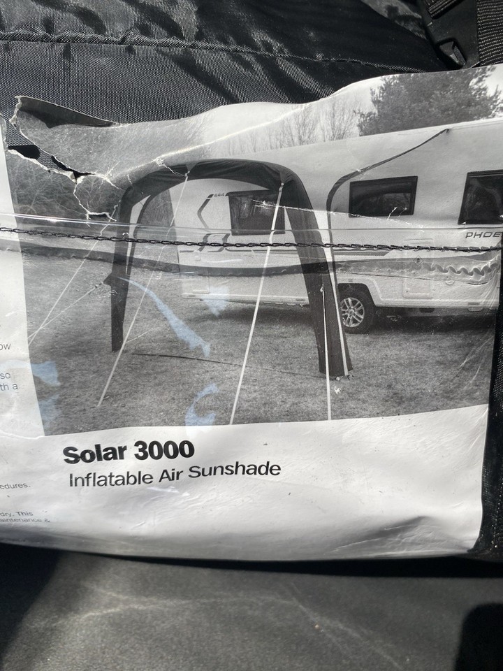 Leisurewize Caravan Solar 3000 Air Inflatable Sun Shade Shelter With 2 ...