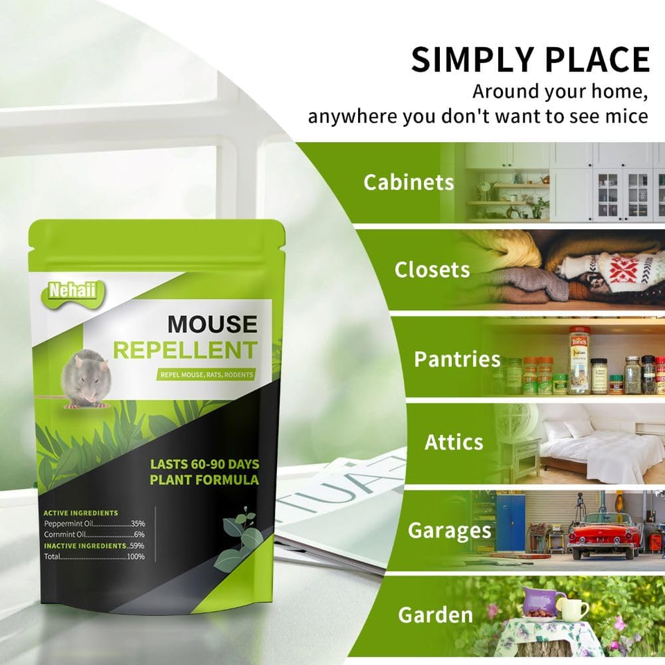 Mouse Repellent, Peppermint Oil Rat Repellent, Peppermint Oil Mouse ...