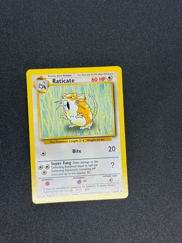 Pokemon Raticate 40/102 Base Set Non-Holo WOTC Vintage Card LP VGC ...