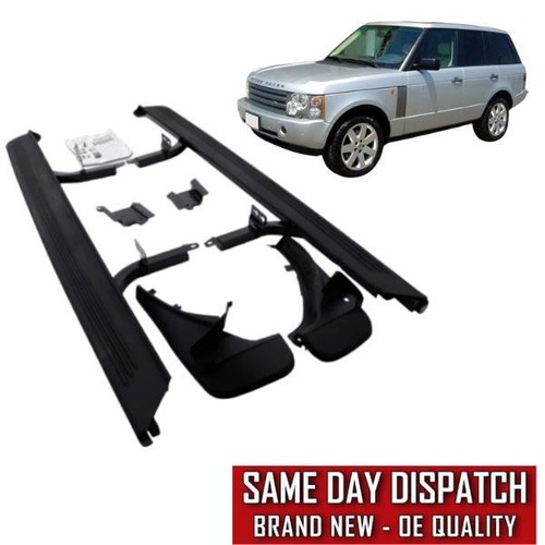 FITS RANGE ROVER L322 VOGUE NEW SIDE STEPS RUNNING BOARDS & MUDFLAPS ...