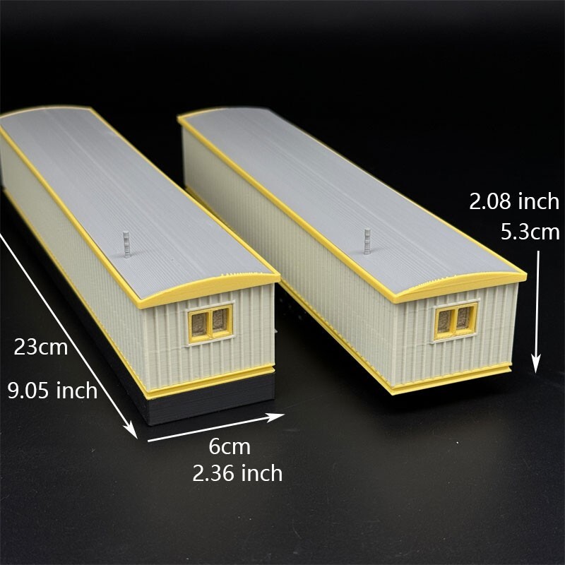 Creative 1/87 HO Scale Office Trailer Model Plastic Assembly Building ...