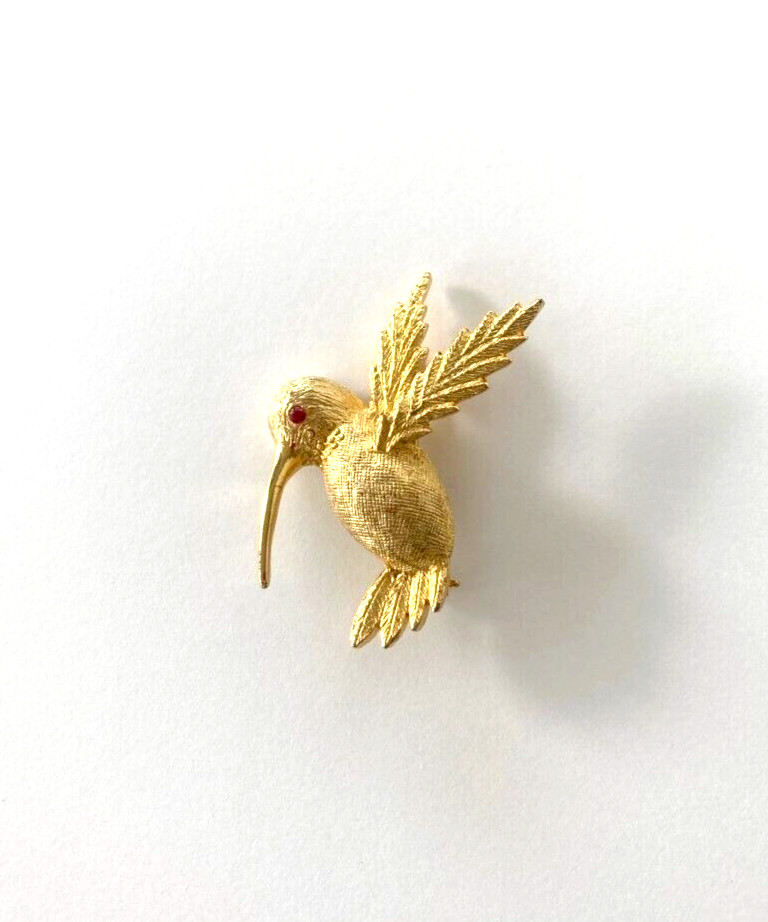 Judith Green Hummingbird Pin Gold-tone - Gem