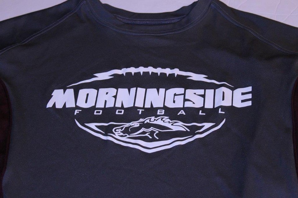 Men's Morningside College Mustangs Football L L/S Athletic Performance ...