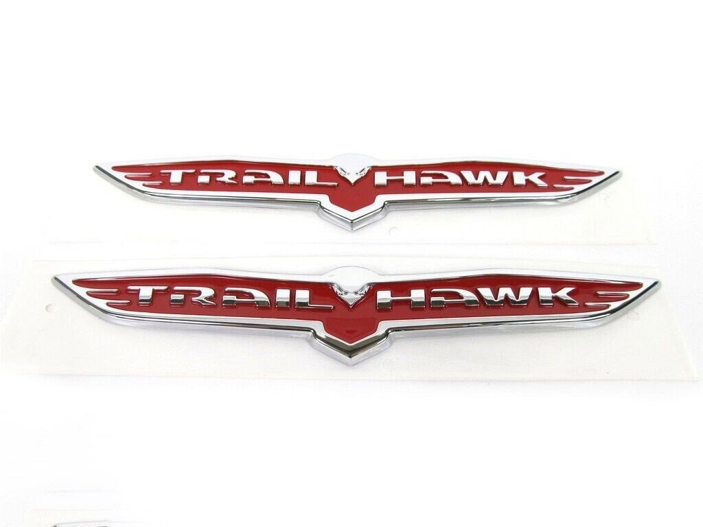 15-17 JEEP RENEGADE TRAILHAWK EMBLEM NAMEPLATE BADGE SET OF 2 NEW MOPAR ...