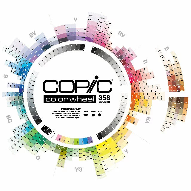 Too. Copic marker pen Sketch All color set 358 colors Japan Too. Copic ...