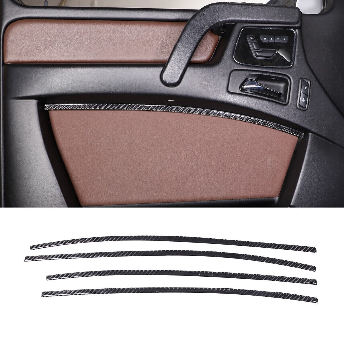 Carbon Fiber Car Inner Door Panel Tirm Strip For Mercedes G-class W463 ...
