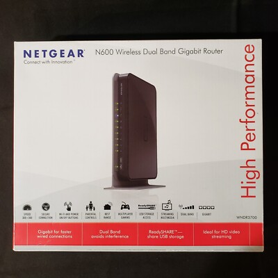 NetGear N600 Wireless Dual Band Gigabit Router | eBay