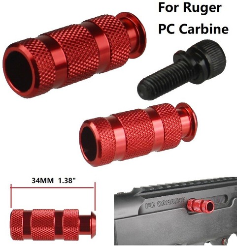 Aluminum Bolt Extended Handle For Ruger PC Carbine, Anodized Red Finish ...