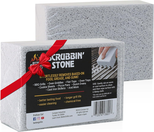 Better Grillin Scrubbin Stone - 2 Pack BBQ Grill Cleaner & Scouring ...