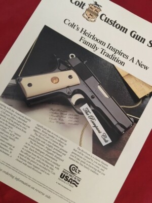 1989 THE COLT HEIRLOOM GUN CATALOG SHEET NEW | eBay