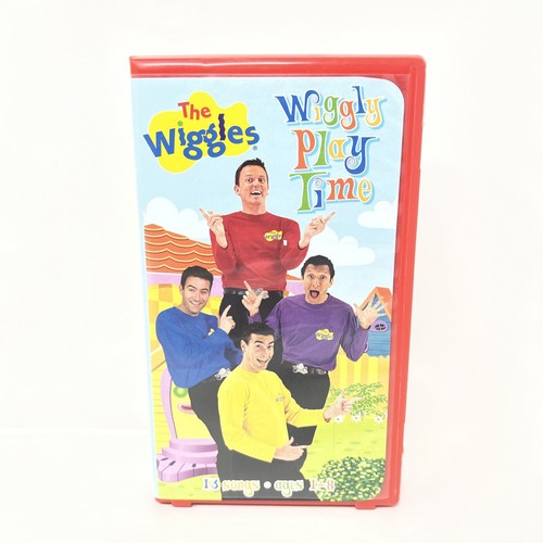 The Wiggles Wiggly Play Time 13 kids songs VHS RARE RED CASE 2001 ...