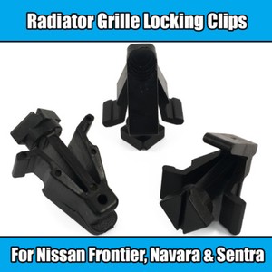 16x Clips For Nissan Frontier Radiator Grille Locks Navara Sentra Black ...