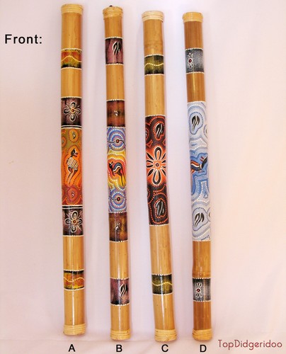 VINTAGE 39" Ethnic Rain Stick Dot-Painted Rainmaker RainStick Shaker ...