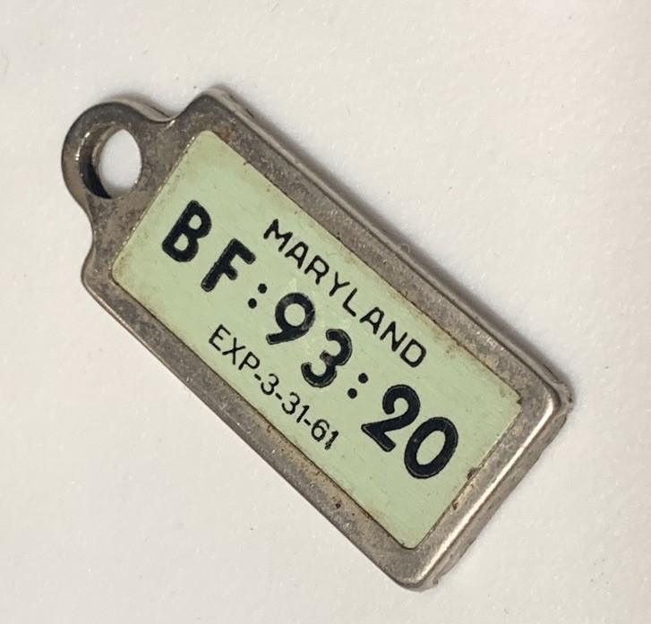 Vintage 1961 Maryland Disabled American Veterans Mini License Plate ...