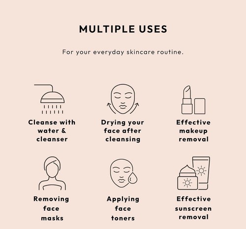 Palara Disposable Face Towels 50 Pieces Ultra Soft Thick 100% Plant ...