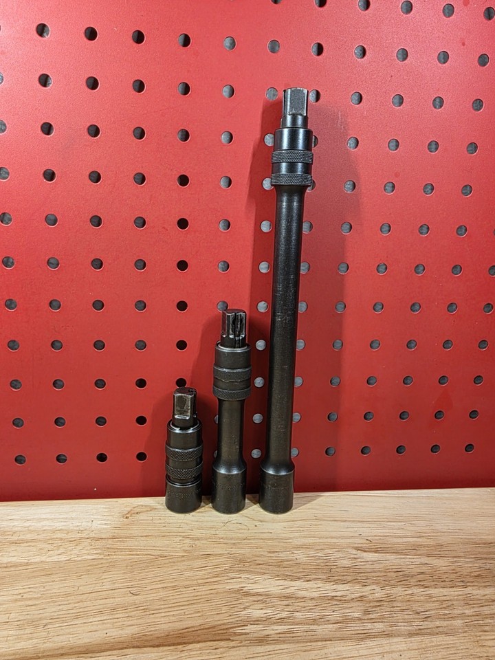 Snap-on 303IMXL 3-Piece 1/2" Drive Locking Impact Extensions 3.5", 5 ...