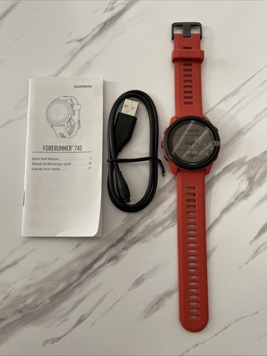 NEW* Garmin Forerunner 745 Red Color 010-02445-02 Yoga Watch | eBay