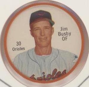 1962 Salada Tea/Junket Desserts All Star Coins - #30 Jim Busby for sale ...