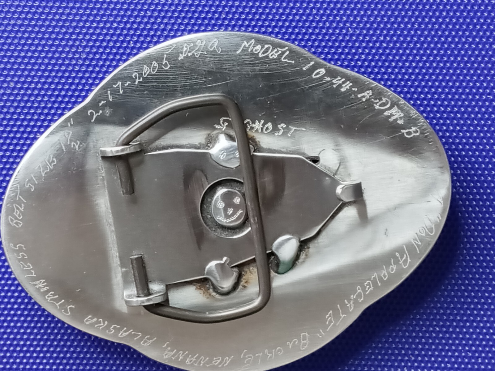 Don Applegate Belt Buckle Spinning 44 cal. Cylinder with Moose Antlers ...