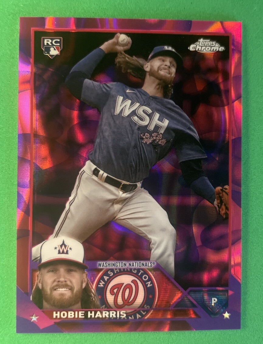 🔥📈 2023 Topps Chrome Update Hobie Harris Magenta Lava Lamp Rookie RC ...