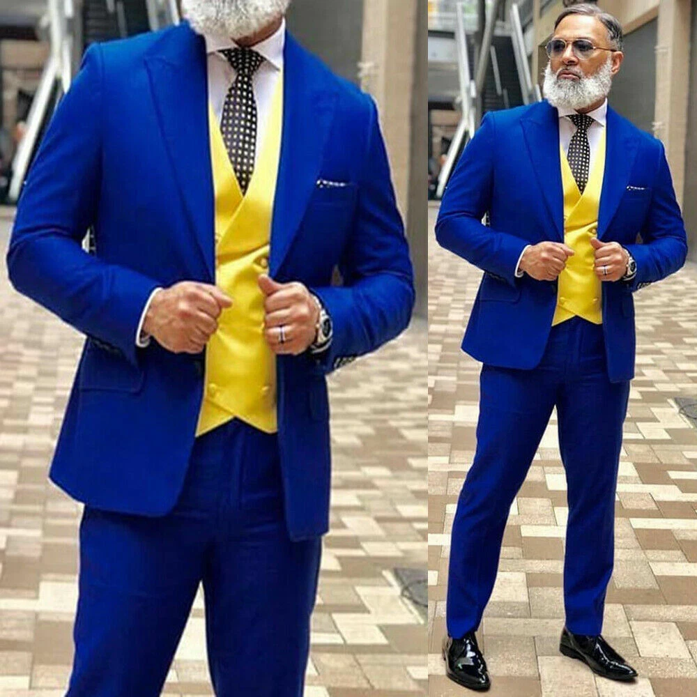 Blue Suit Yellow Tie
