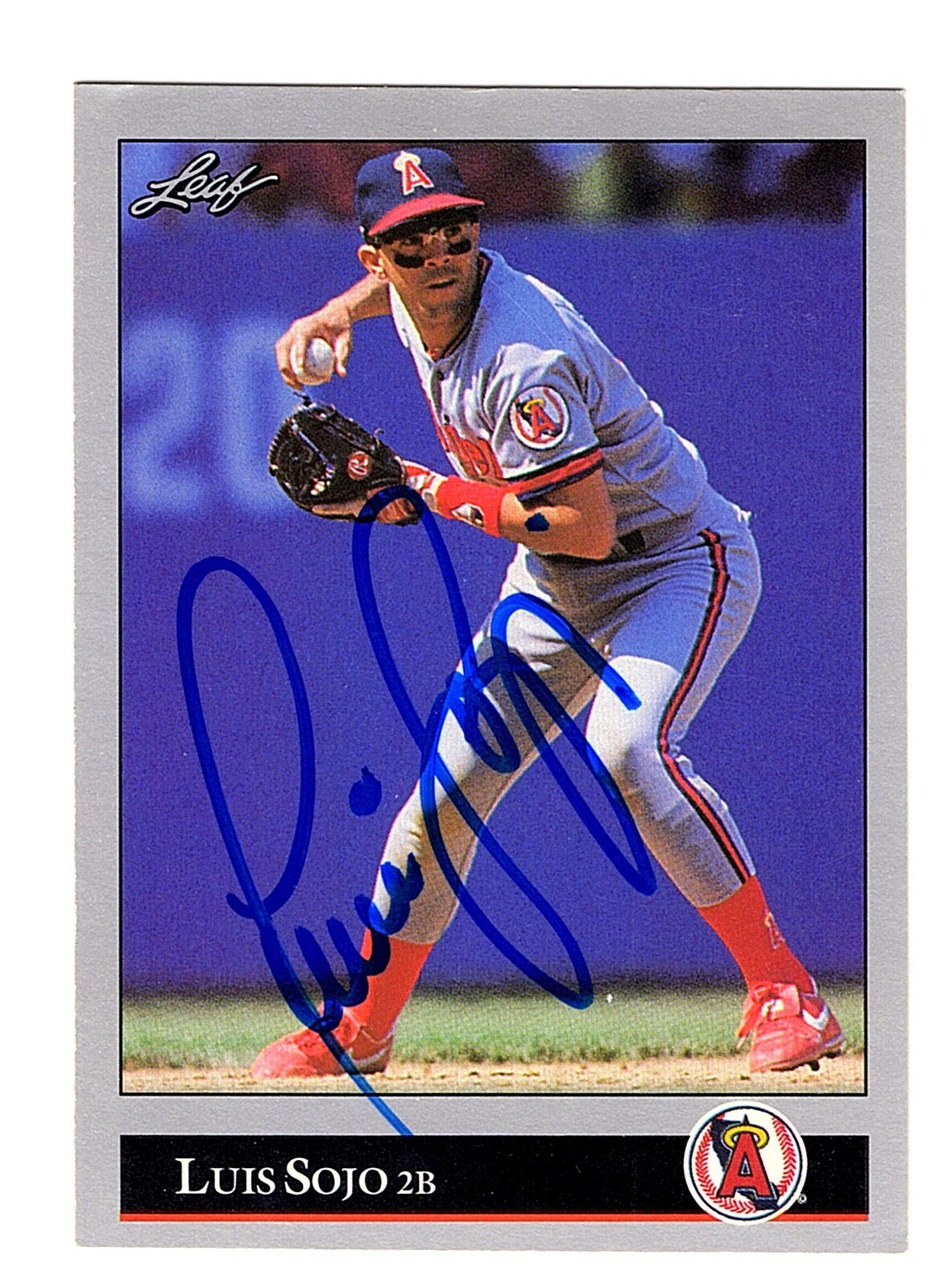 Luis Sojo Autograph On A 1992 Leaf - California Angels | eBay