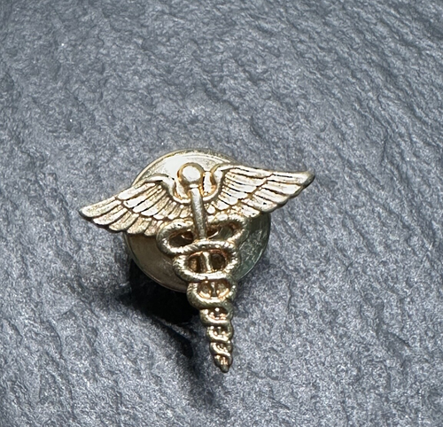 GOLD TONE MEDICAL CADUCEUS TIE TACK PIN G983 | eBay