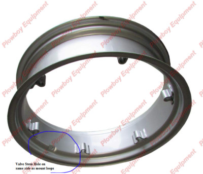 Rear Wheel RIM 9 x 28 for Massey 35, TO30, TO35 Valve Stem Same Side as ...