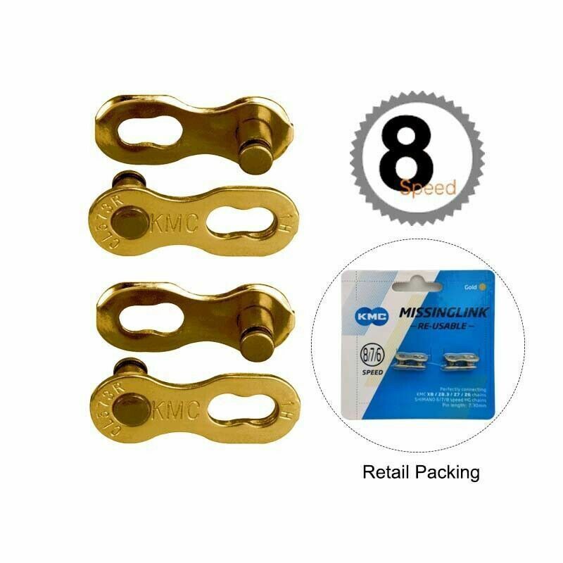 2 Pairs KMC Chain Missing Link 6/7/8 Speed Chain Master Links X8/Z8.3 ...