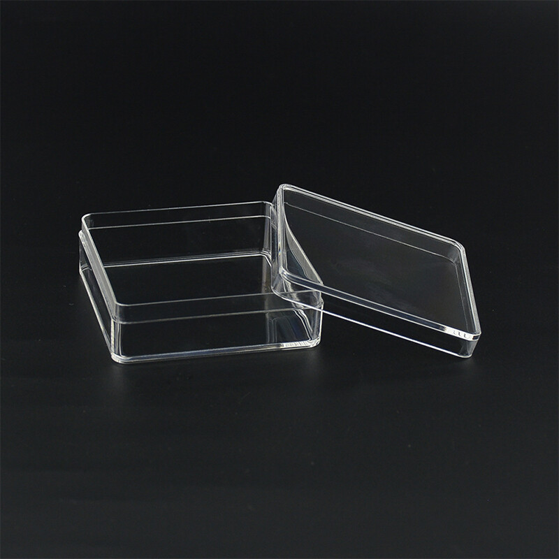 50ml Mini Small Square Transparent Plastic Storage Boxes Crystal ...