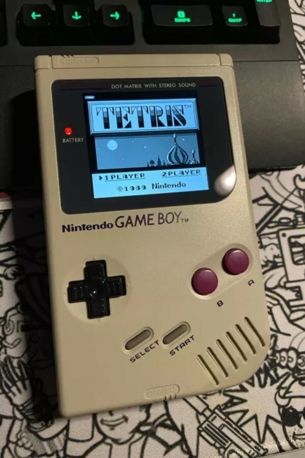 Restored Original Nintendo DMG-01 GameBoy W/ IPS v4 Backlit LCD Screen ...