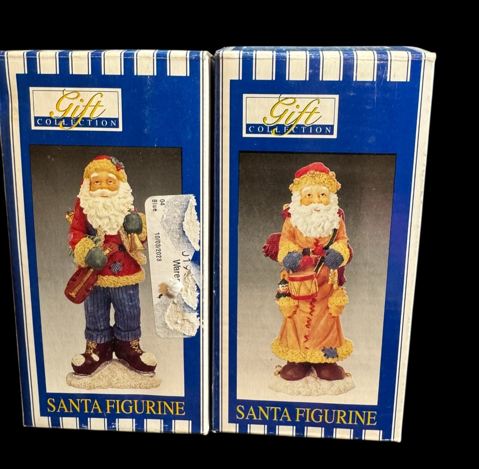Vintage 2 Santa Figurine In Box Gift Collections NIB | eBay