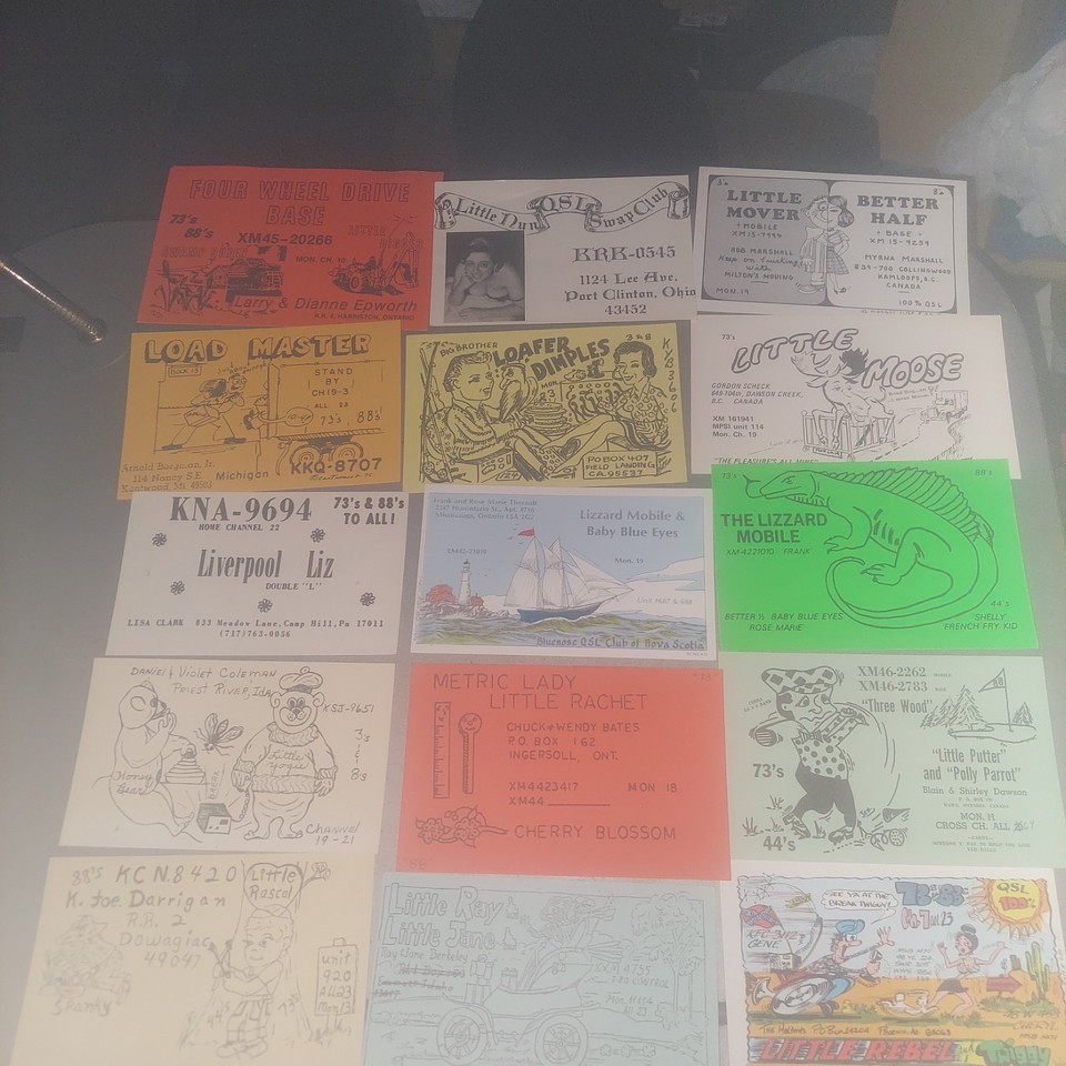 Lot of Aproximently 212 Vintage Ham Radio CB QSL Card Postcards | eBay