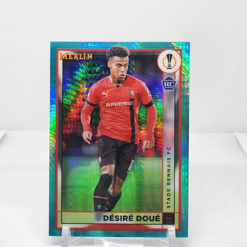 2022-23 Topps Merlin UEFA Club Competitions - Desire Doue #133 Aqua Refractor /199 (RC) for sale ...