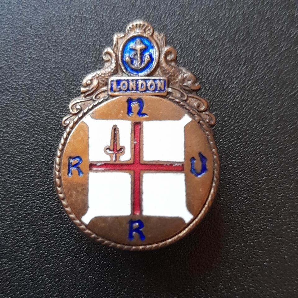 Ww1 "ROYAL NAVAL VOLUNTEER RESERVE RNVR" LONDON Enamel Lapel Badges X2 ...