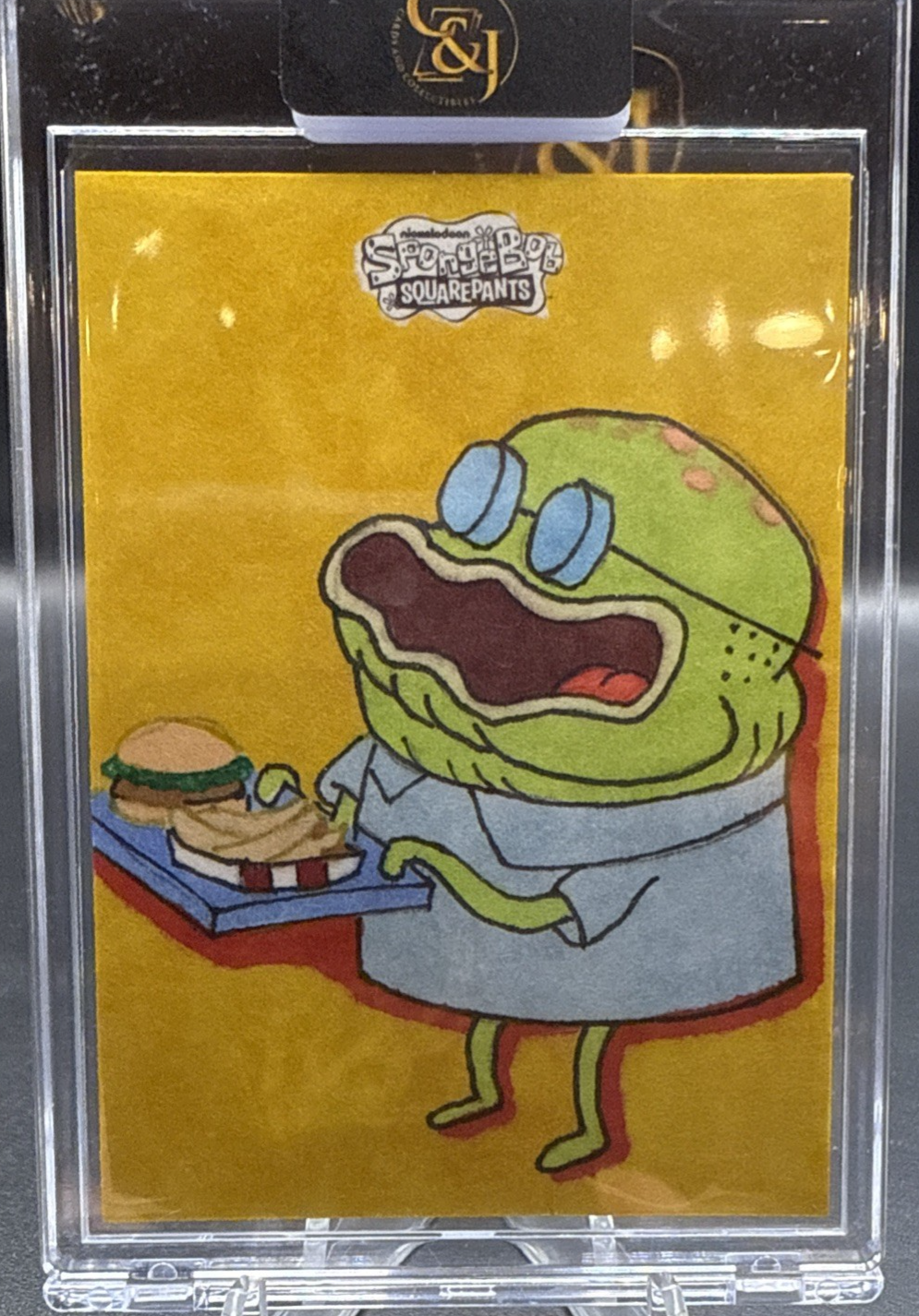 2025 Topps SpongeBob Chrome Old Man Walker AUTO Sketch Card /1 Sir ...