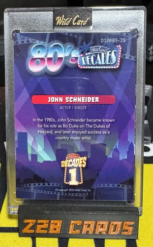 John Schneider 2024 Wild Card Decades 80's 1/1 Bo Duke in Dukes of ...
