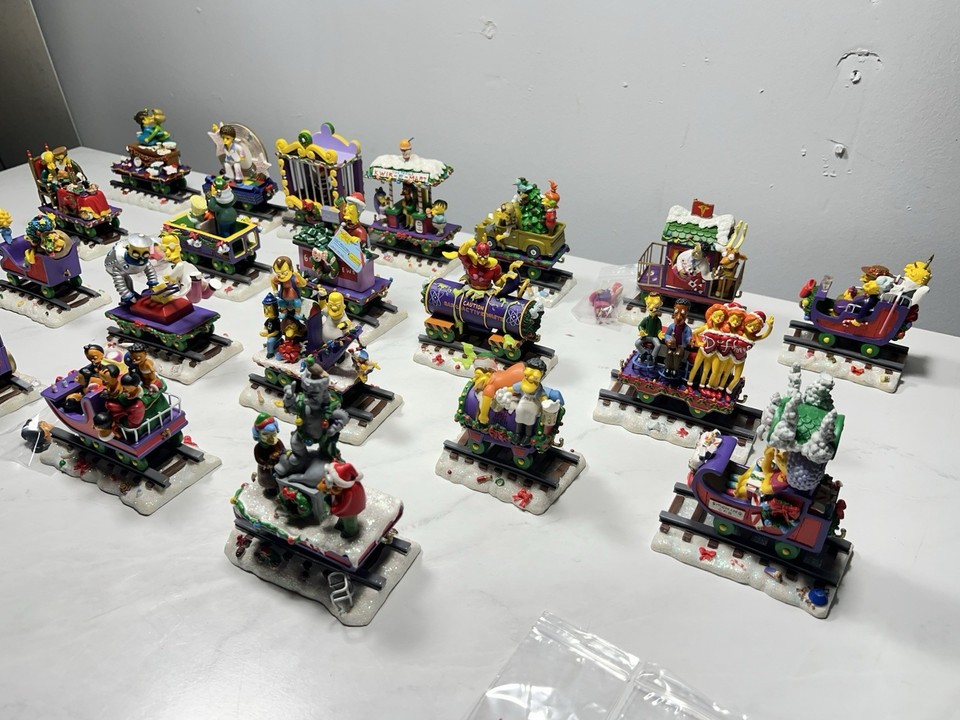The Simpsons Christmas Express Train Collection Lot Of 20! Homer Marge ...