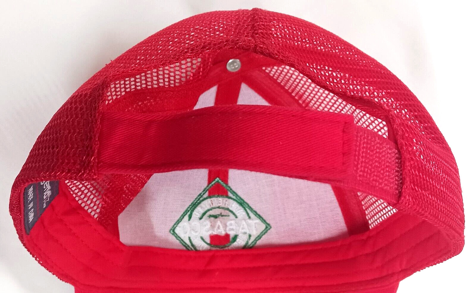 TABASCO BRAND PEPPER SAUCE RAISED LETTER BASEBALL HAT… - Gem