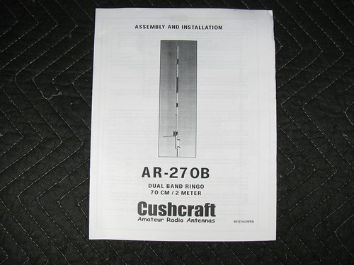 Genuine Cushcraft AR-270B Dual Band Ringo Antenna Manual | eBay
