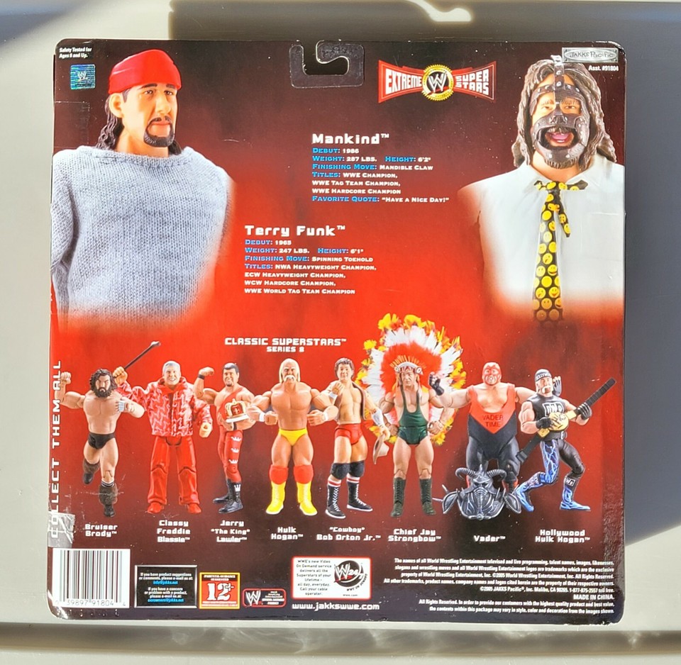 wwe wwf ljn classic superstars hardcore mankind & terry funk wrestling ...
