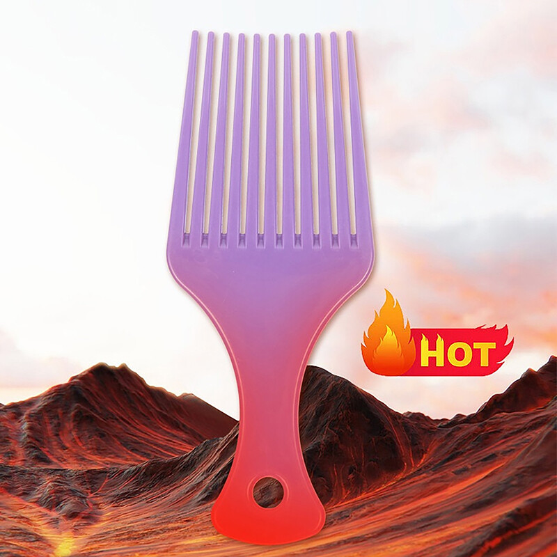 Wide Teeth Fork Hair Brush Plastic Pick Comb Curly Afro Insert Hair ...