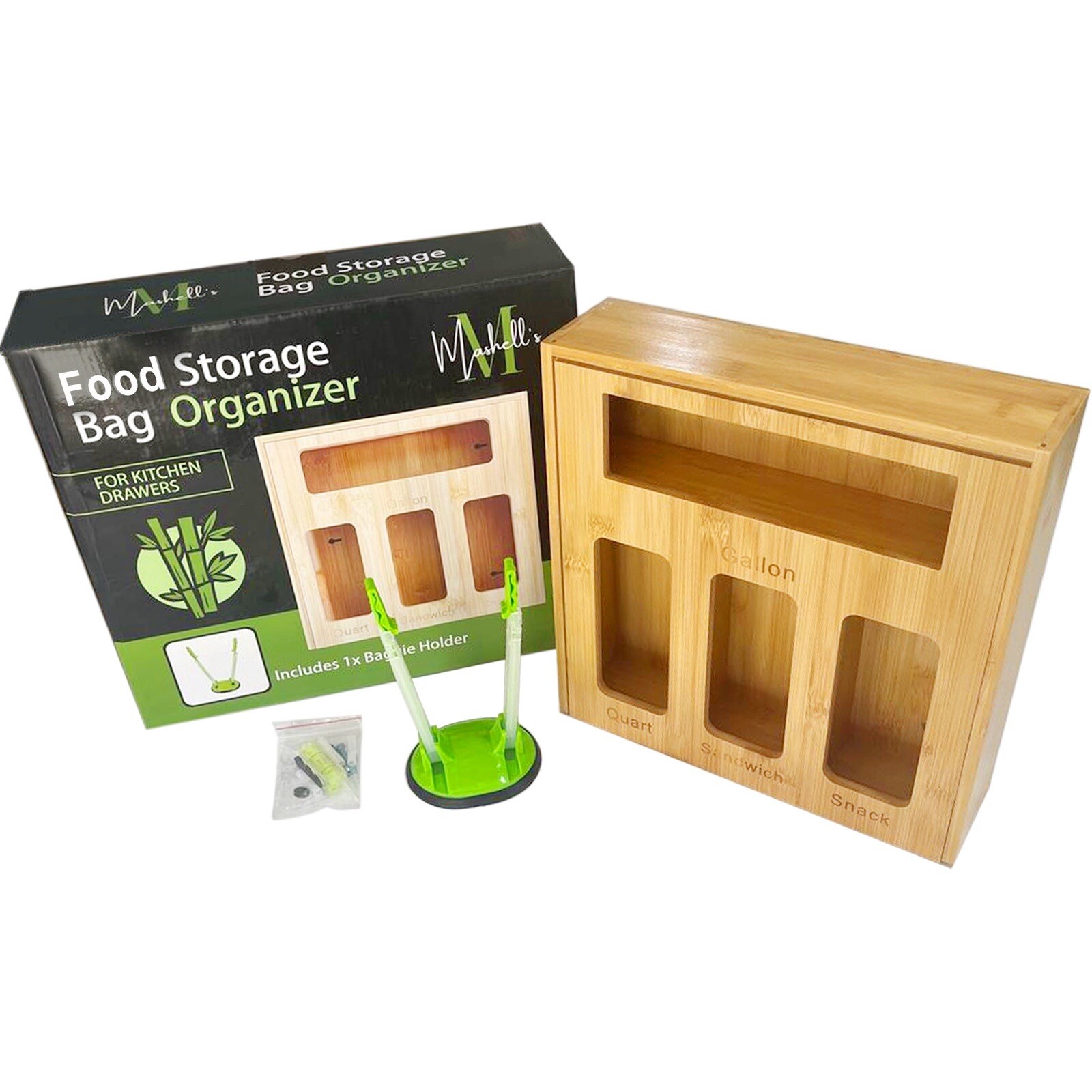 Ziplock Bag Organizer for Drawer And Wall Hanging With Baggie Holder ...