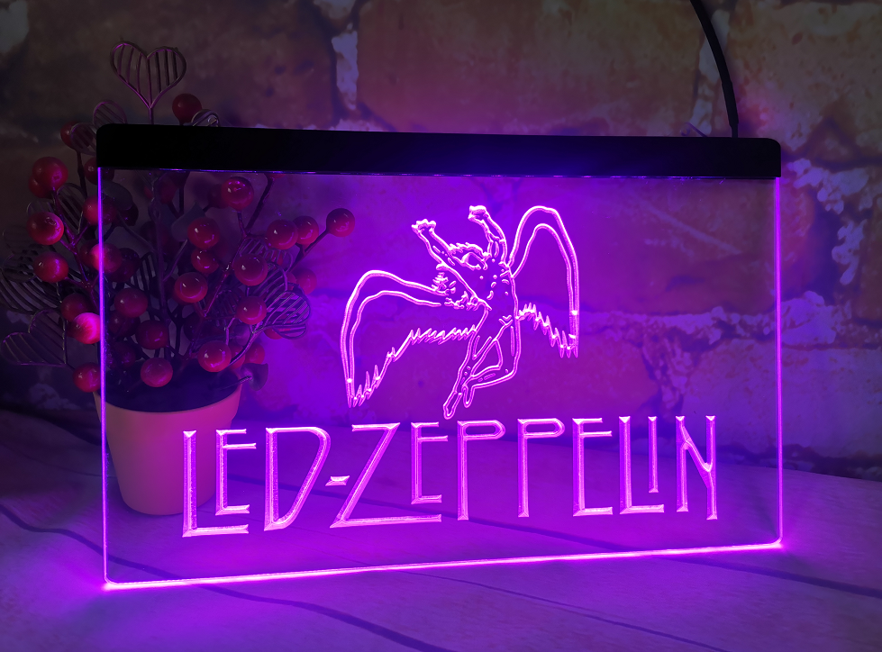 LED ZEPPELIN Band Logo LED Neon Light Sign for Music Store Club Party ...
