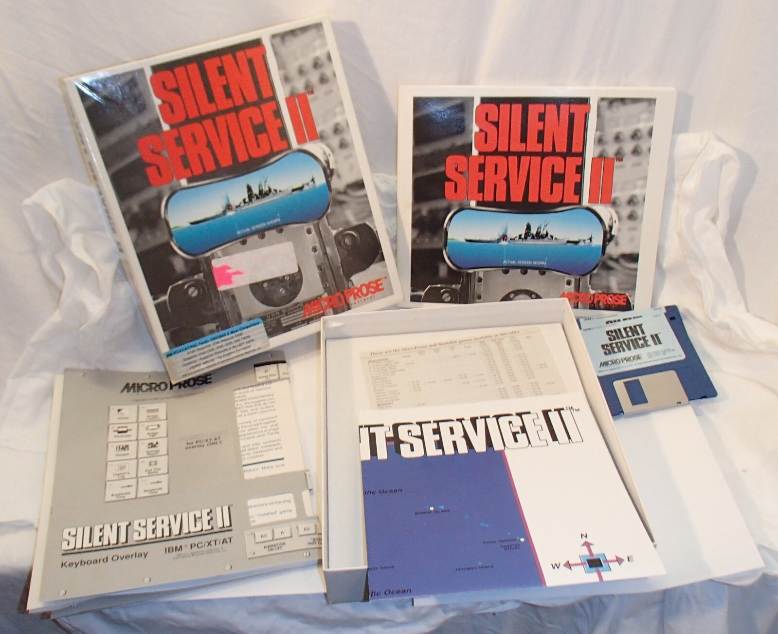 Vintage Micro Prose Silent Service II Computer Floppy Disk Video Game ...