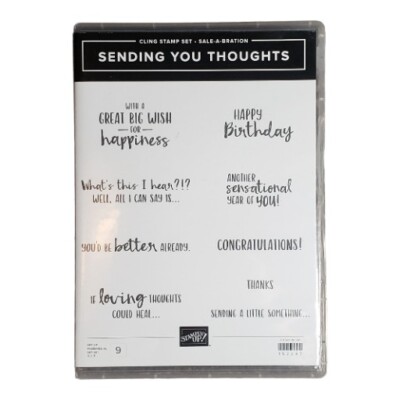 Stampin Up Sending You Thoughts cling stamp set, sentiments | eBay
